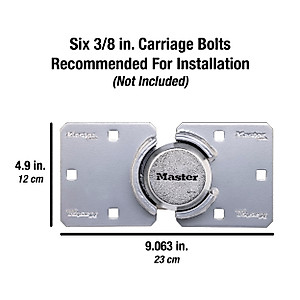Master Lock Puck Lock, Heavy Duty Hidden Shackle Lock and Hasp, Solid Steel Lock for Vans, M736XKAD