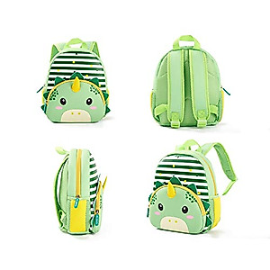 KK CRAFTS Toddler Backpack, Waterproof Preschool Backpack, 3D Cute Cartoon Neoprene Animal Schoolbag for Kids, Lunch Box Carry Bag for Boys Girls,Dinosaur