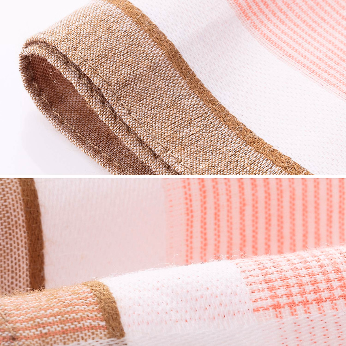 24 Pieces Cotton Men's Handkerchief Plaid Handkerchief for Men Soft Gift Set for Father Husband Boyfriend, One Size (Classic Style)