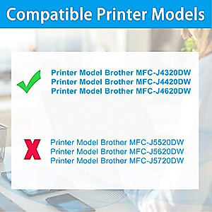 LCL Compatible Ink Cartridge Replacement for Brother LC207XXL LC205XXL LC207 LC205 LC207BK LC205C LC205M LC205Y XXL Super High Yield MFC-J4320DW J4420DW J4620DW (5-Pack 2Black Cyan Magenta Yellow)