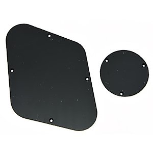 KAISH Solid Black 1 Ply LP Rear Control Plate Switch Plate Cover For Epi Les Paul