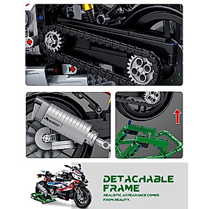 dOvOb Motorcycle 1000 RR Model Building Blocks Set, 912 Pieces Bricks, MOC Toys as Gift for Kids or Adult