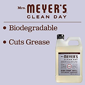 MRS. MEYER'S CLEAN DAY Liquid Dish Soap Refill, Biodegradable Formula, Lavender, 48 fl. oz