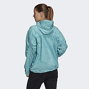 adidas Women's W.N.D. Jacket Primeblue Blue Spirit Small