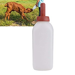 Zerodis 2L Calf Milk Feeder Milk Bottle Cups Nursing Calf Cow Feeding Bottle Without Handle Screw Set Milking Feeding Replacement