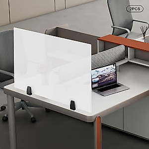 2 Pcs Frosted Clamp-on Privacy Boards, Acrylic Desk Dividers, Classroom Privacy Shields for Student Desks, Test Dividers, Soundproof Desktop Privacy Panel,for School Class Home, 30"x 18"