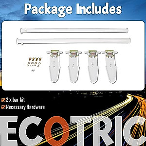 ECOTRIC Adjustable Van Roof Ladder Rack 500LBS 2 Bars for Chevy Dodge Ford GMC Express 77''