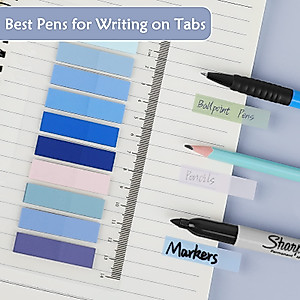 Smarpau 1600 Pcs Morandi Sticky Tabs, Translucent Book Tabs for Annotating Books, Writable and Repositionable Index Tabs Page Flags Book Markers, Book Annotation Supplies, Cute School Supplies