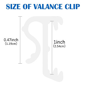 Blind Valance Clips 1 Inch Window Blind Clips Hidden Valance Clips White Plastic Valance Clips Window Valance Clips (12)