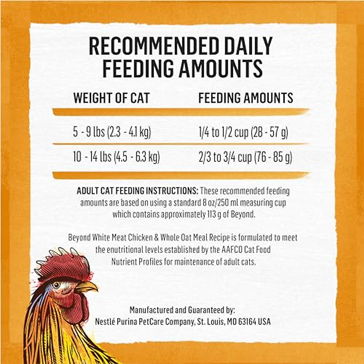 Purina Beyond Natural Dry Cat Food Wholesome Ingredients for Whole Health White Meat Chicken and Whole Oat Meal Recipe - 3 lb. Bag