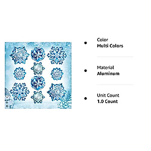 10 Pieces Large and Small Snowflake Balloons Snowflake Aluminum Foil Balloons for Christmas Winter Frozen New Year Birthday Theme Party Supplies