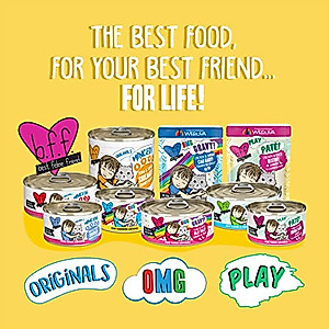 B.F.F. PLAY - Best Feline Friend Paté Lovers, Aw Yeah!, Chicken Checkmate with Chicken, 5.5oz Can (Pack of 8)