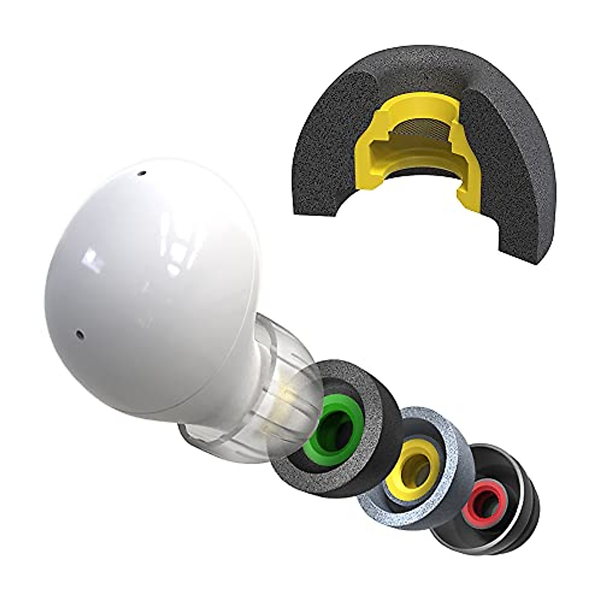 diofit/Galaxy Buds2/Buds Plus/Bests Fit Pro/Beats Studio Buds Compatible for Samsung & Beats - Memory Foamtips