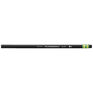 Dixon Ticonderoga Wood-Cased #2 Pencils, Box of 24, Black (13926)