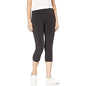 Hanes Women's Stretch Jersey Capri, Black, Large