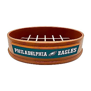 NFL Super-Bowl - Philadelphia Eagles Slow Feeder Dog Bowl. Football Design Slow Feeding Cat Bowl for Healthy Digestion. Non-Slip Pet Bowl for Large & Small Dogs & Cats