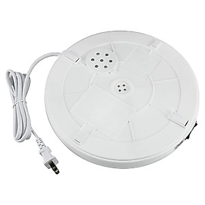 Xeternity-Made Electric Motorized Rotating Turntable Display Stand, 10inch/25cm Diameter, 110pounds Load, 360 Degree Rotating in Either Direction (White)