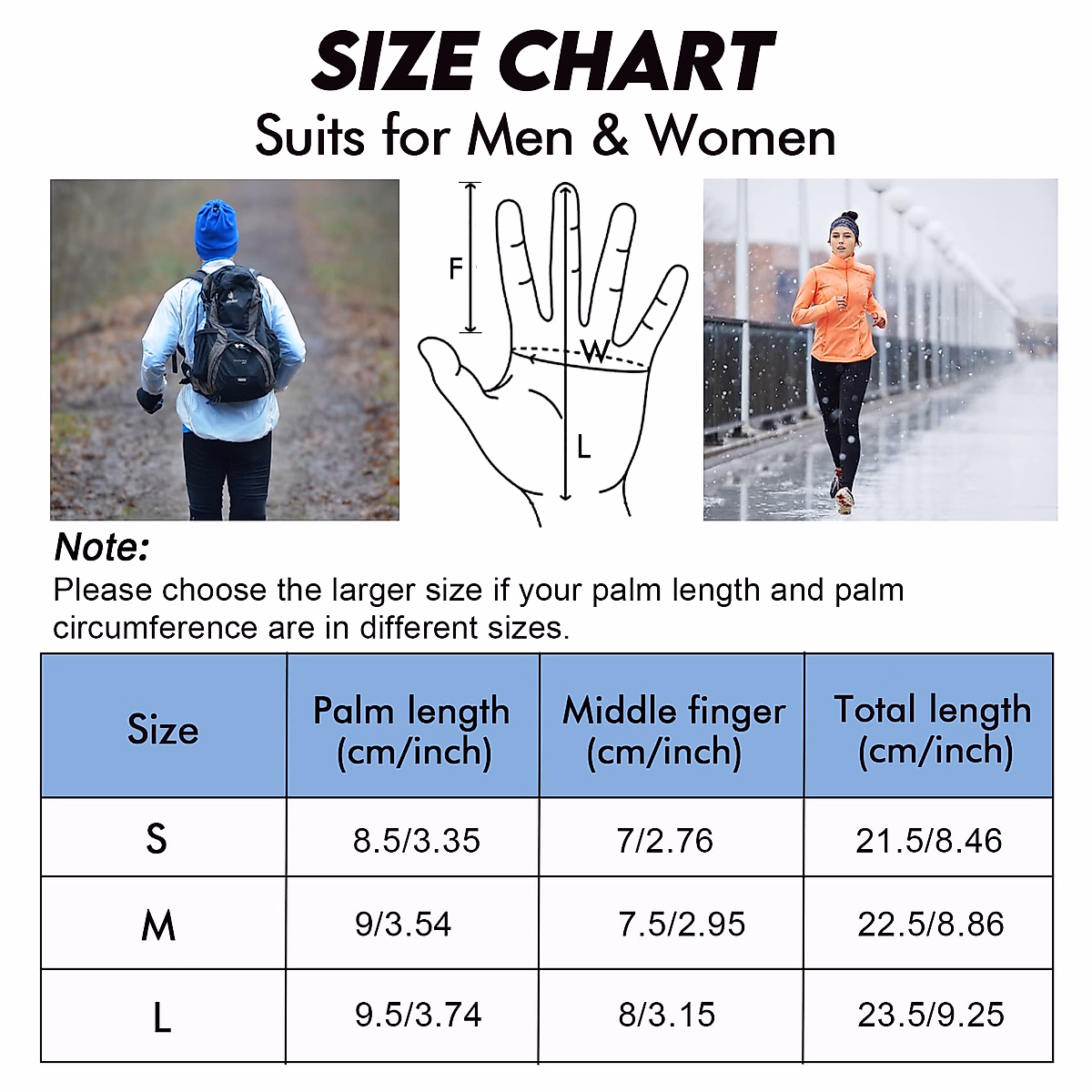HIGHLOONG Lightweight Gloves Liner-glove liners for cold weather women and men, Thermal Touch Screen Glove Liners for Running Cycling Driving Hiking.(M)