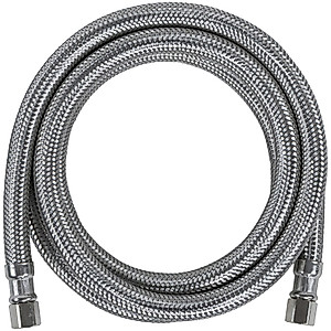 Certified Appliance Accessories Ice Maker Water Line, 8 Feet, PVC Core with Premium Braided Stainless Steel