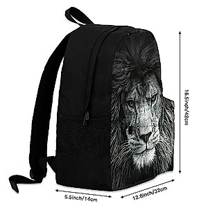 Srufqsi Lion Backpack School Bookbag For Boys Girls College Backpack Laptop Backpacks Travel Daypack For Teen Women Men