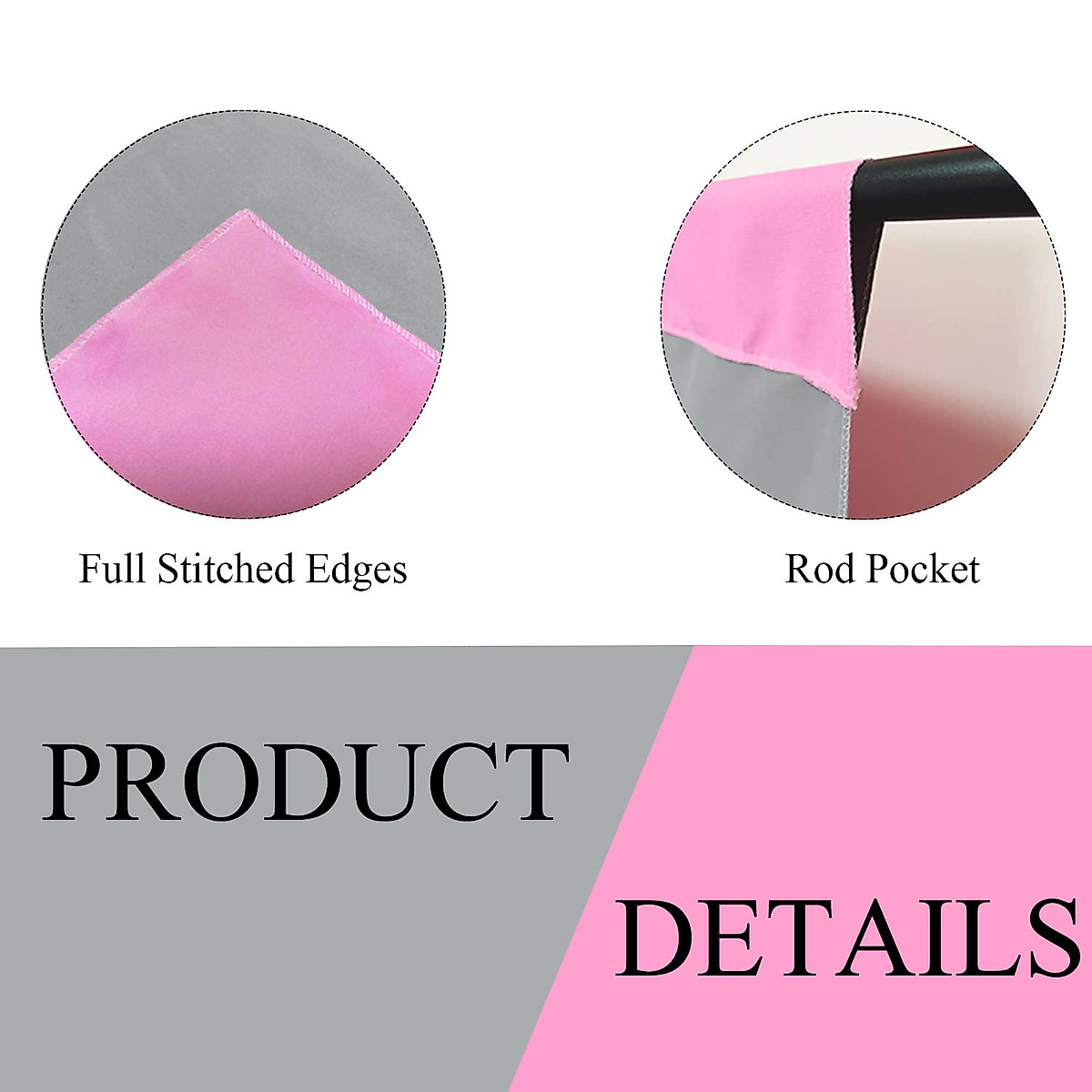 KUKUSOUL 5x7ft Polyester Pink Photo Backdrop Grey Backdrop for Photography 2-in-1 Curtain Backdrop Reversible Background for Photography KUSKX001