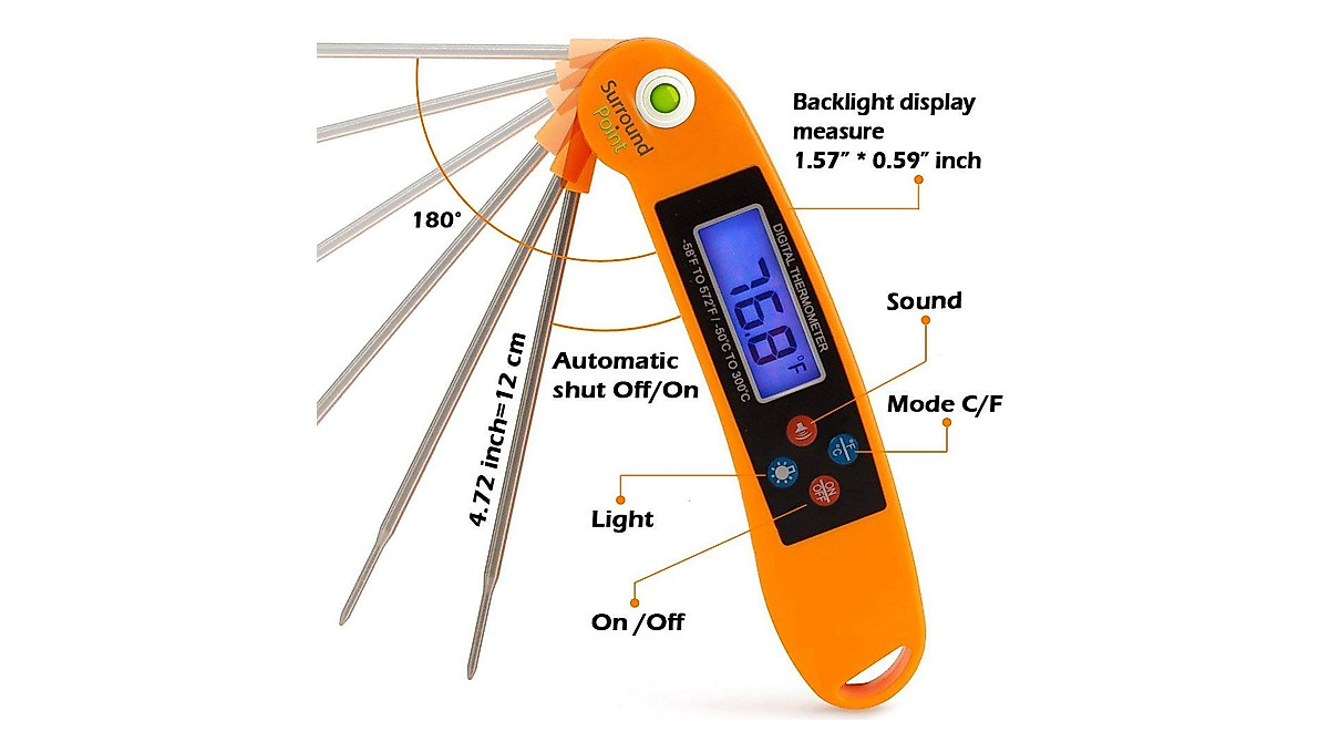 Digital Talking Thermometer for BBQ & Cooking - Instant Read
