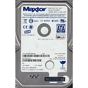 7H500F0, Code HA431DD0, NGBA, Maxtor 500GB SATA 3.5 Hard Drive