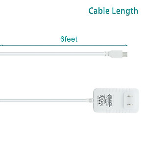 Charger Replacement for V-Tech, Babysense, Owlet, LBTech, Eufy, VAVA, Moonbaby Baby Monitor, Power Cord Micro USB Adapter, Charging Cable 6 FT