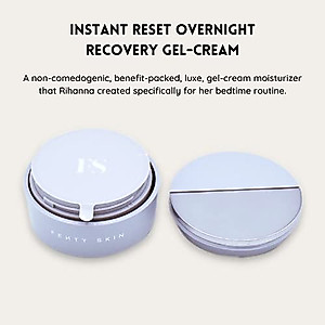 Fenty Skin Instant Reset Overnight Recovery Gel-Cream - Hydrating Night Face Moisturizer with Hyaluronic Acid, Facial Skin Care for Fine Lines, Wrinkles, Dry and Dull Skin