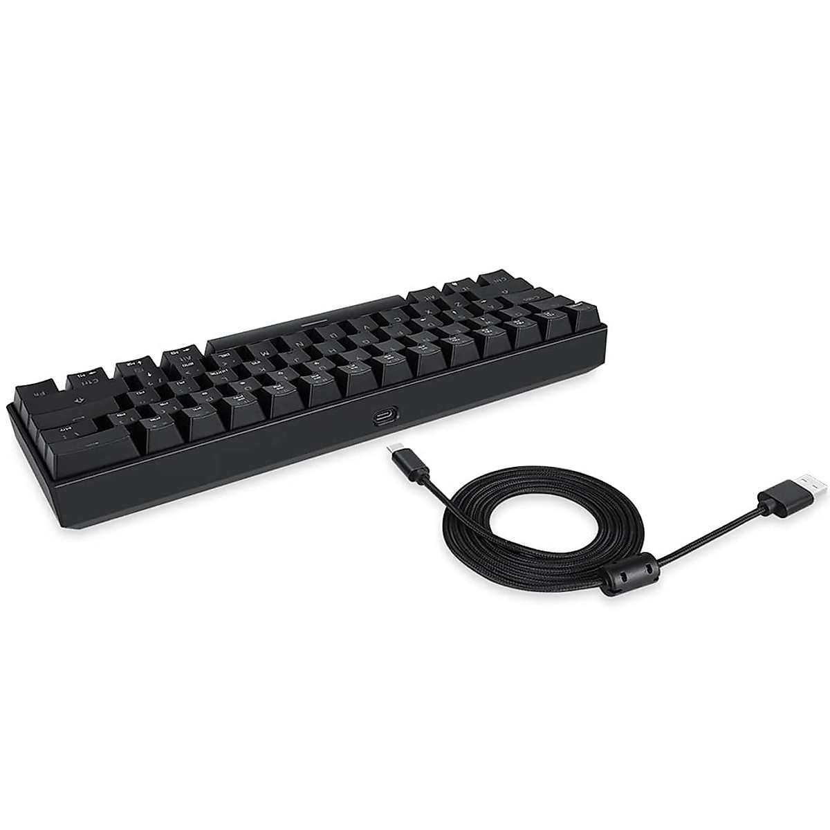 dsfen CK61 RGB Mechanical Gaming Keyboard OUTMU Blue Switches Keyboard 61 Keys Anti-ghosting with Backlight for Gaming Black