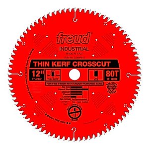 Freud LU88R012: 12" Thin Kerf Fine Finish Crosscut Blade