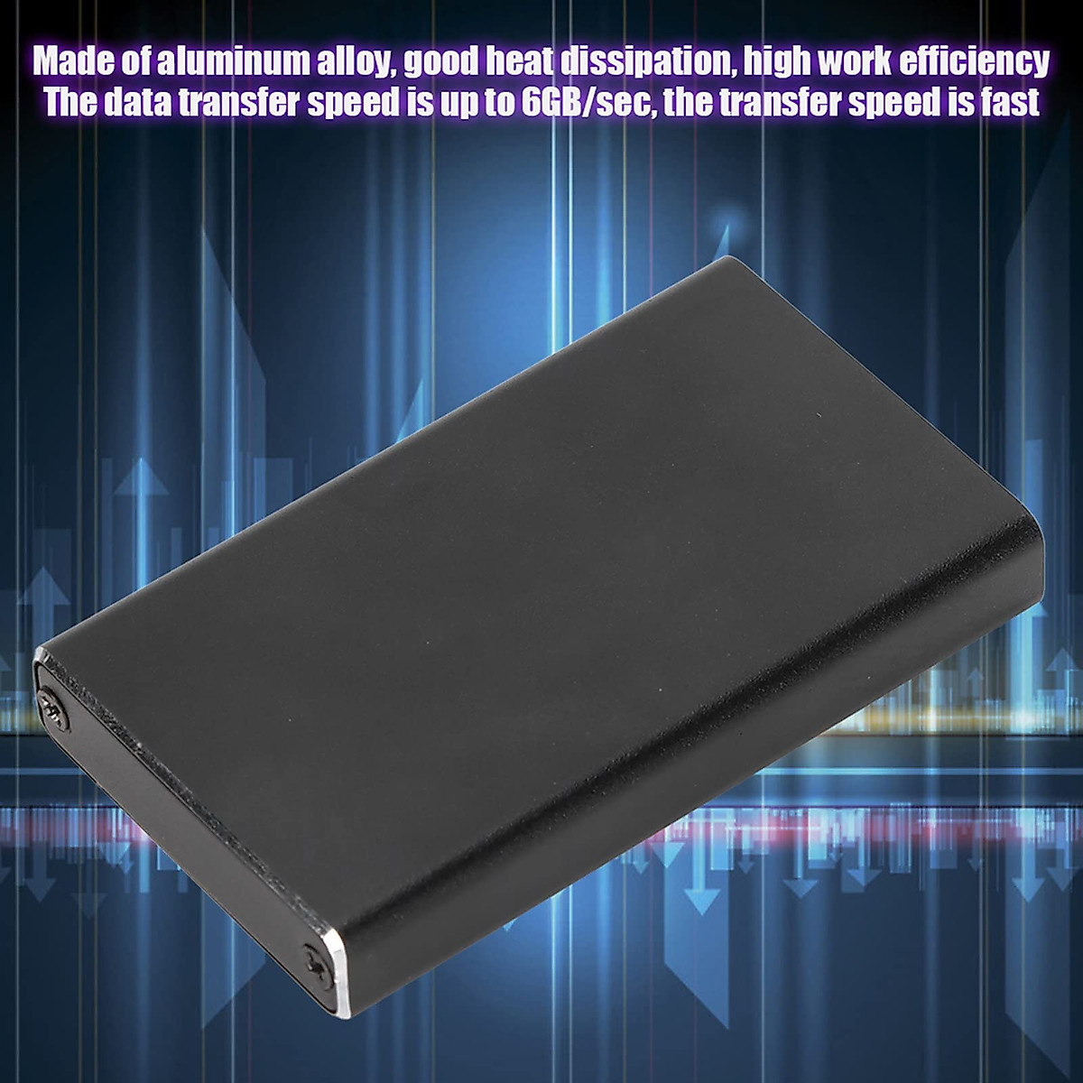 Mobile Hard Disk Box, Aluminum Alloy USB3.0 External HDD Enclosure, 6GB Fast Transmission,Up to 1TB Mass Storage, Plug and Play,for Windows XP/Vista/7/8/10, for OS X 8.6, Linux