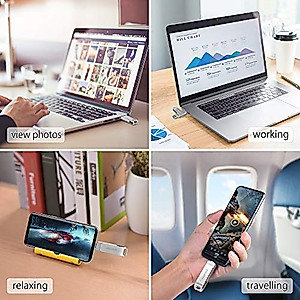 USB C Flash Drive, Dolomy 64GB USB 3.1 to USB C Thumb Drive, 2 in 1 OTG Metal Type C Flash Drive for USB C Smartphones, Tablets, PC, USB C Devices