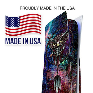 ITS A Skin Skins Compatible with Sony Playstation 5 Console Disc Edition - Protective Decal Overlay Stickers wrap Cover - Dreamcatcher Owl in Color