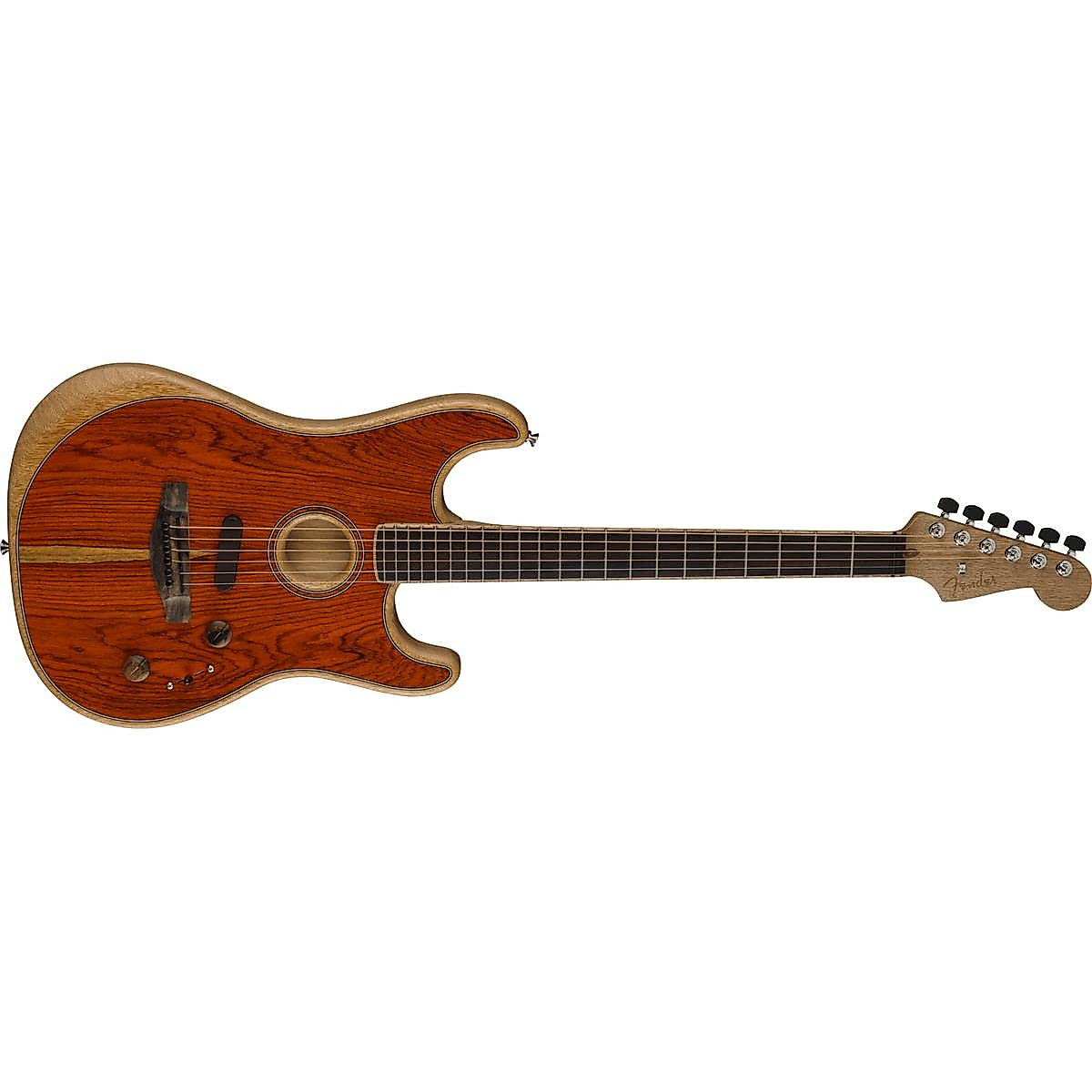 Fender Limited-edition American Acoustasonic Stratocaster Acoustic-electric Guitar - Cocobolo Natural