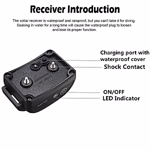 HEXIEDEN Wired Electric Dog Fence,In-ground Pet Safe Containment System,Covers up to 1.2 Acre,650 Ft Wire,Waterproof/Rechargeable Training Collar,Shock/Tone Correction,for 1 2 3 Dog,for3dogs