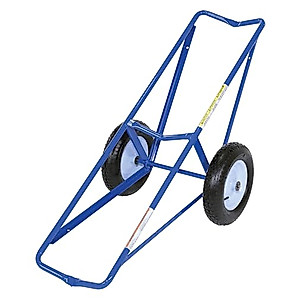 Vestil CARPET-45 Portable Carpet Dolly with Fully Pneumatic Wheels, 500 lbs Capacity, 60" Length x 26" Width x 20" Height, Platform Width (in.) 14-11/16.