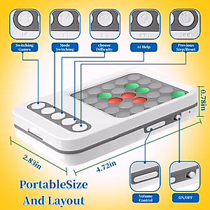 Electronic Game Chess,Electronic Chess Set,Kids Electronics Handheld Games,AI Kids Board Games Fidget Toys | 7 in 1 Fun Brain Games with Electronic Chess Board, Whac a mole,Memory Game,Huarong Road