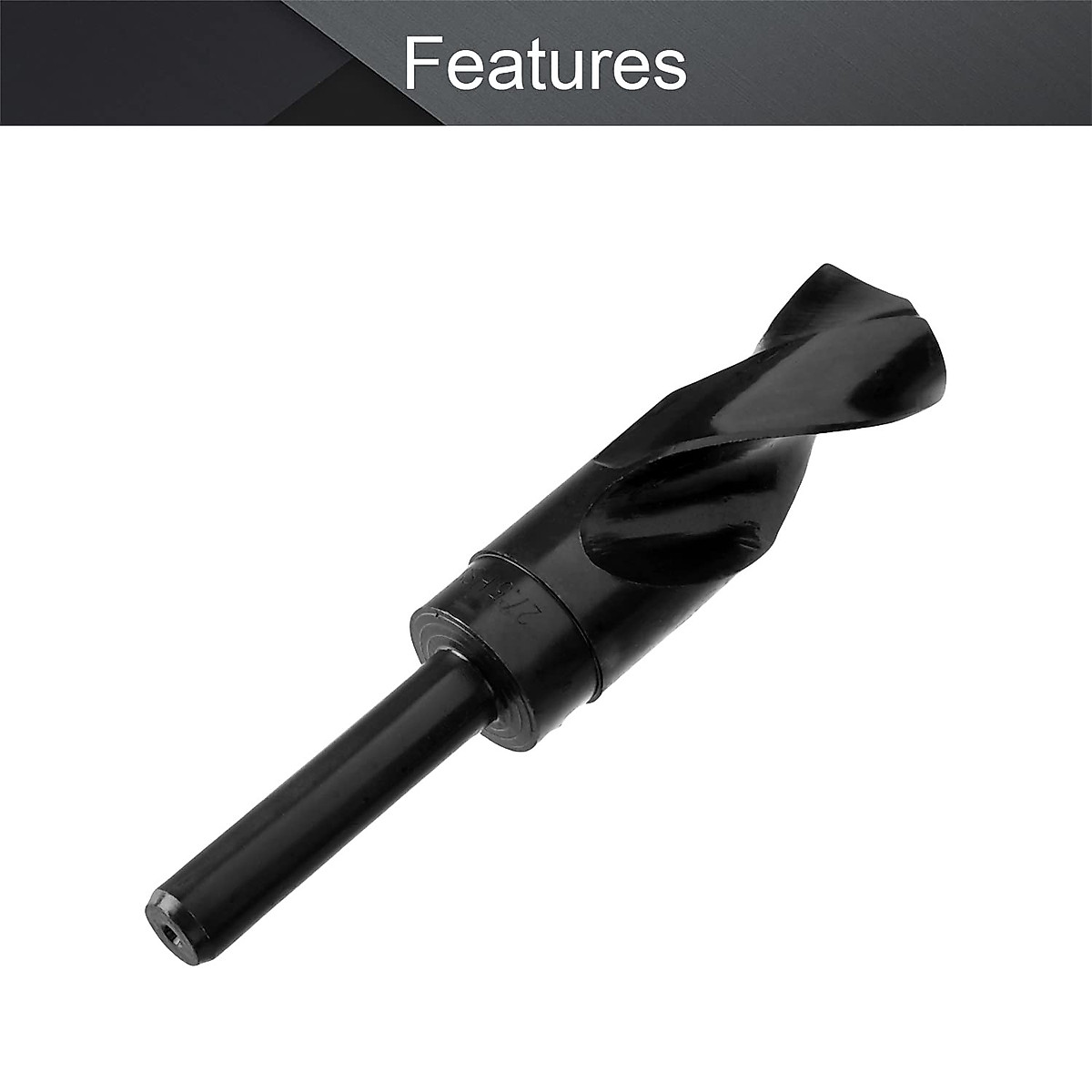 Utoolmart 27.5mm Reduced Shank Drill Bit HSS 6542 Black Oxide with 1/2 Inch Straight Shank 1pcs