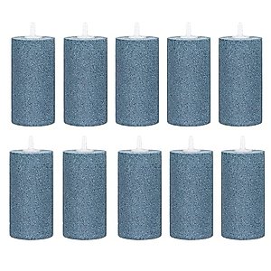 Simple Deluxe 4 x 2 Inch Large Air Stone for Aquarium, Fish Tank and Hydroponics Air Pump, 10 Pack,Blue
