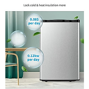 Anpuce 4.5 Cu.Ft Compact Refrigerator Mini Fridge with Freezer Single Door Small Refrigerator with Adjustable Thermostat Control