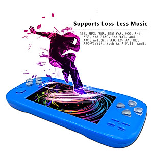 Handheld Game Console, Portable Video Game Console 4.3 Inch 3000 Classic Retro Game Console Pap-KIII , Support GBA / GBC / GB / SEGA / NES / SFC / NEOGEO (Blue)