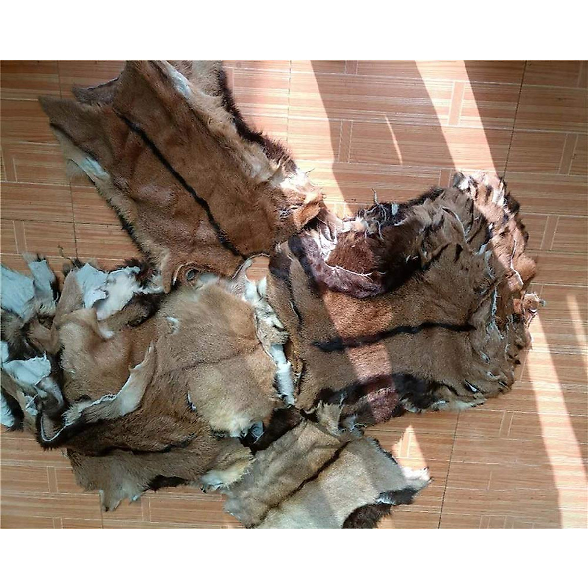 Real Antelope Goat Hide Fur Skin Pelt Fur Sheepskin Leather Fur Skin Clothing Accessories 1pcs (Approx 16"X20")