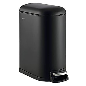 happimess HPM1010B Roland 10.6-Gallon Step-Open, Black Home, Office, Kitchen Trash Can