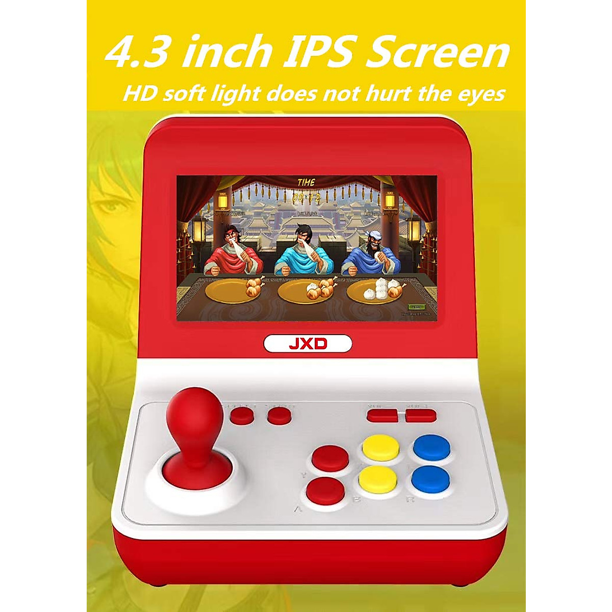 New JXD classic nostalgia big rocker retro Multiplayer mini arcade console Dual-core 32GB build in 9000 games more than 10 simulators such as mame/CPS/arcade mp3 mp4