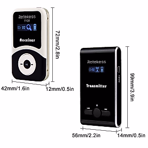 Retekess T130 Whisper Wireless Tour Guide System, Church Translation System, Clear Sound Quality, Translation Headset for Simultaneous Interpreting,Church (1 Transmitter 10 Receivers)