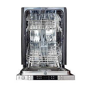 ZLINE 18 in. Top Control Dishwasher in Custom Panel Ready with Stainless Steel Tub