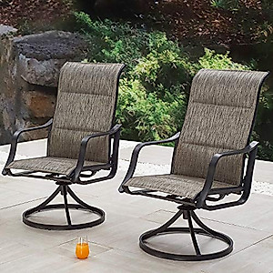 Romayard 2 PCS Bistro Bar Stools Swivel Outdoor Chairs Patio Dining Chair Metal Patio Furniture