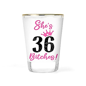 Birthday Shot Glass | She's 21 Bitches | Bday Party Shot Glasses | Birthday Celebration Shot Glass | Custom Birthday Gift | Bday Glass | Personalized Happy Birthday