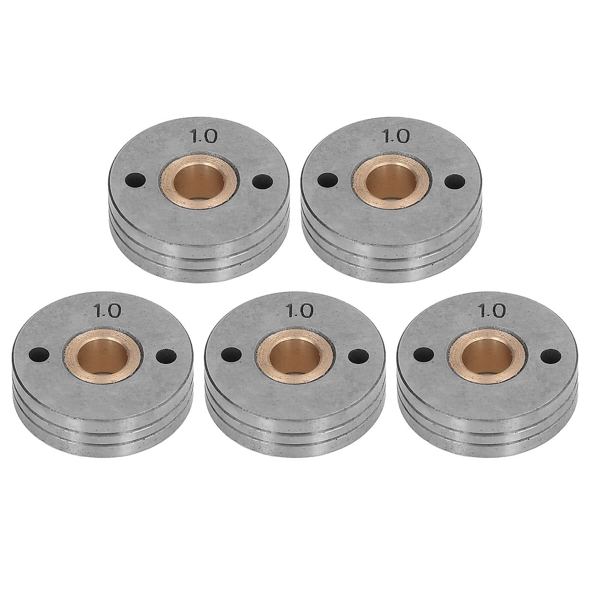 5PCS Wire Feed Drive Roller 0.8‑1.0mm Groove Wire Feeder Wheel Bearing Steel Welders Equipment Parts Double Drive Welding Wire Guide Rollers for Wire Feeder